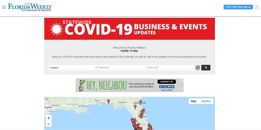 Florida Weekly launches COVID-19 resource directory