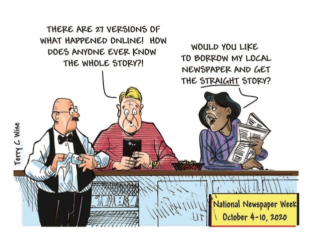 Editorial cartoon available for National Newspaper Week